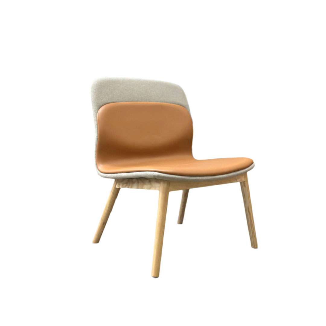 Arc lounge chair (Dou-colour with ash wood leg) – Steach Furniture